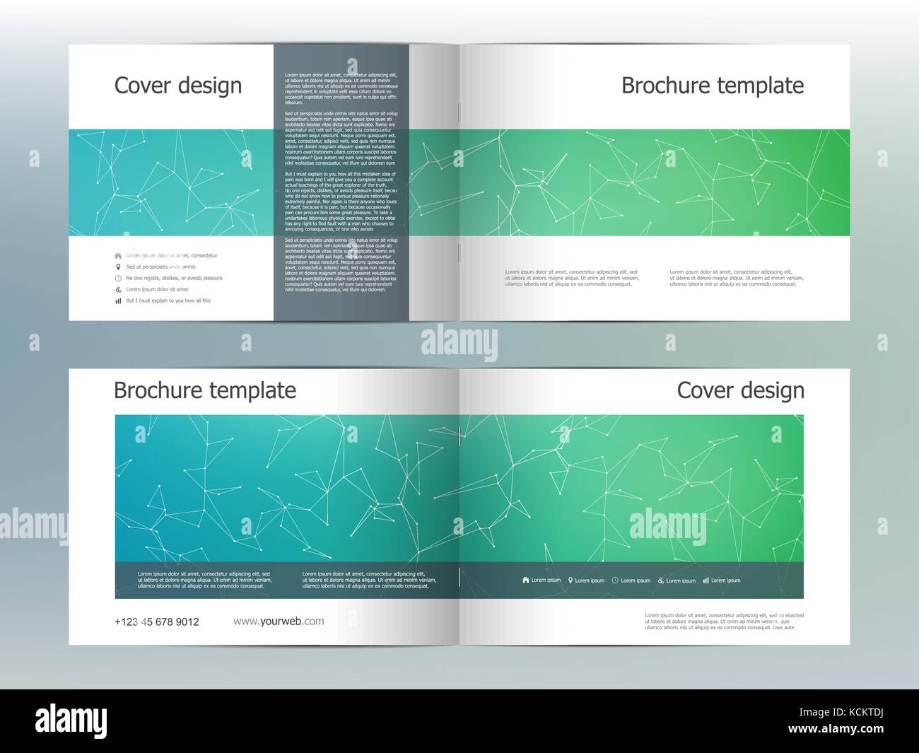 Rectangle brochure template layout, cover, annual report, magazine in ...