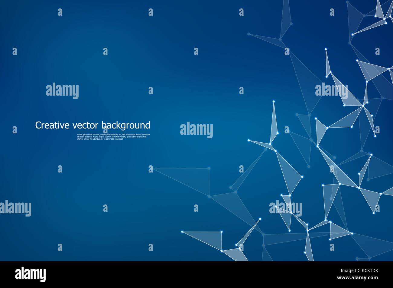 Structure of molecular particles and atom, polygonal abstract ...