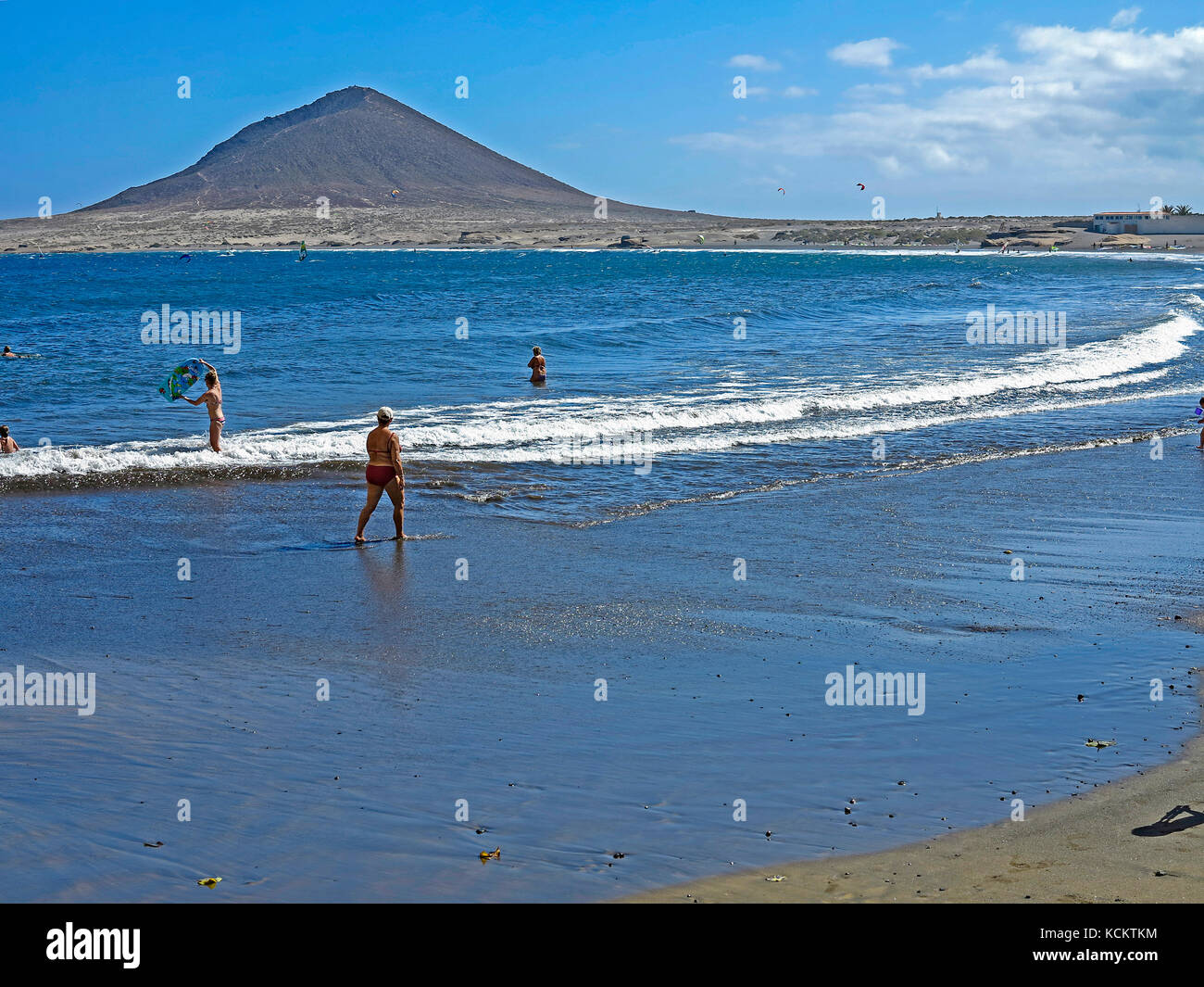 Beach bathers canary islands spain hi-res stock photography and images ...
