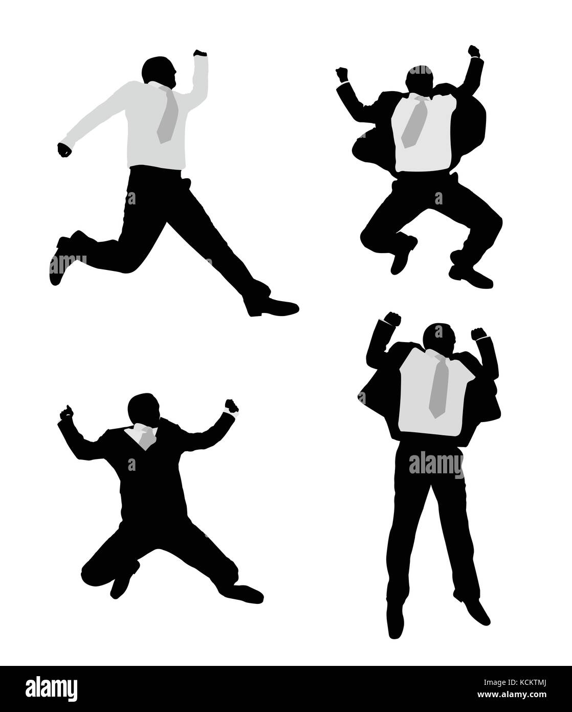 Excited happy businessman winner Stock Vector Images - Alamy