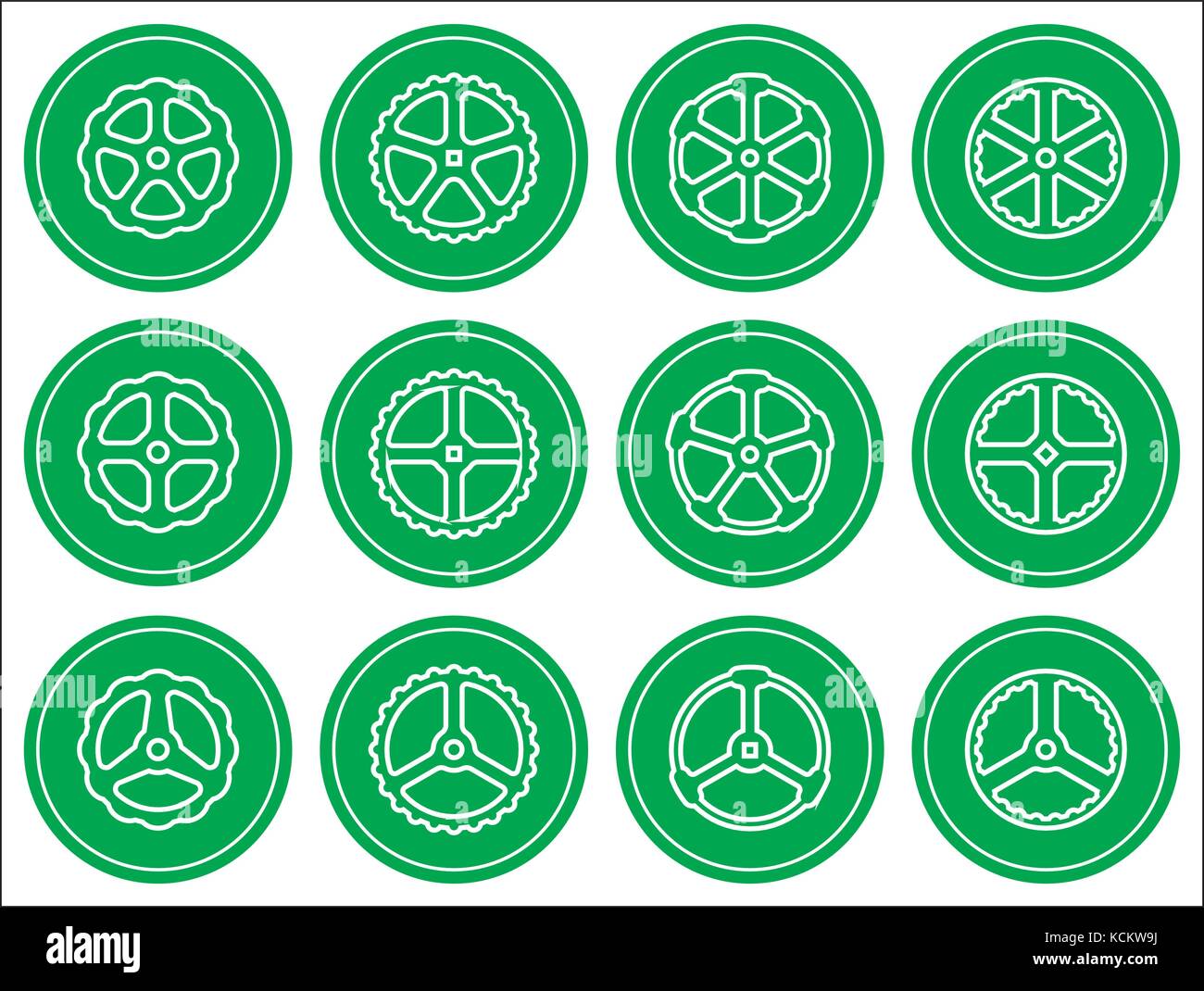 Hand wheel icons. Vector illustration for adjustment and operation ...