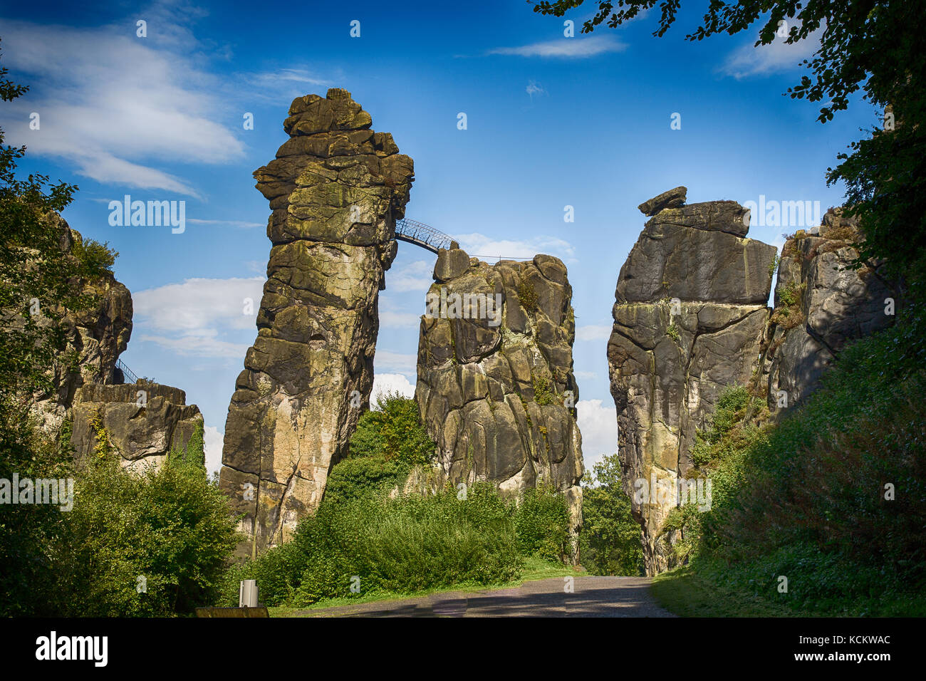 Externsteine in germany Stock Photo - Alamy