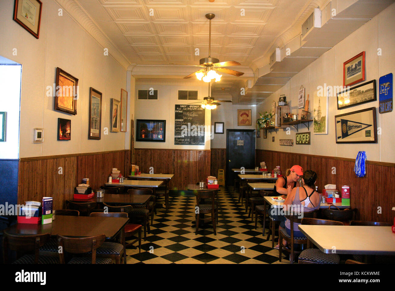 Inside the City Cafe on E Main St in downtown Murfreesboro TN, USA ...