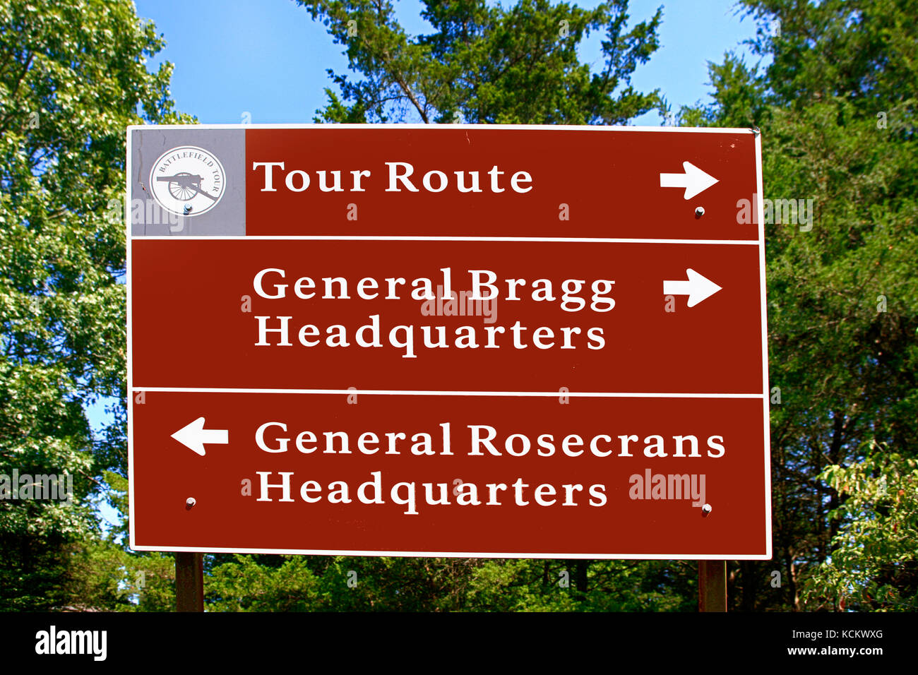 Roadside National Parks sign at Stones River Battlefield and Cemetery ...