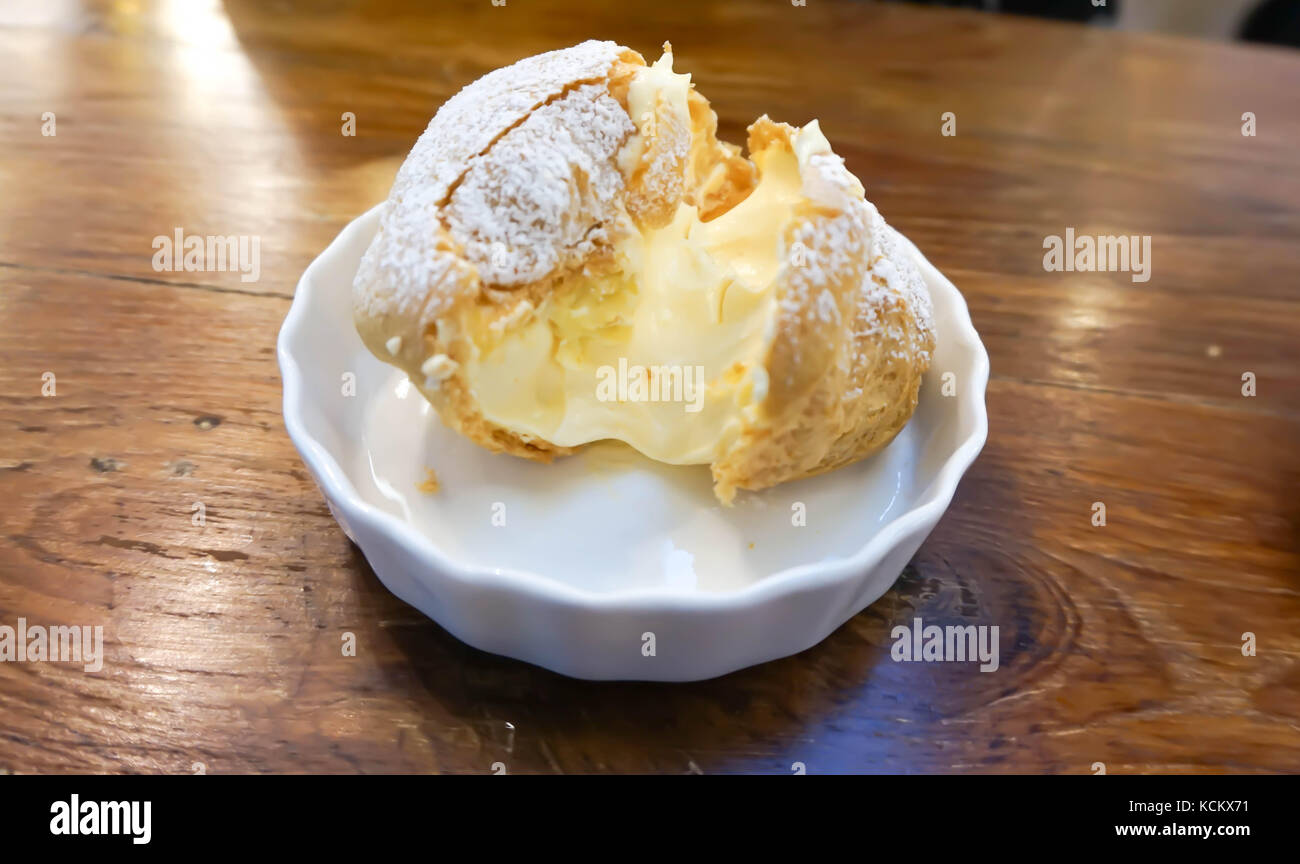 choux cream ,eclair or cream puff Stock Photo - Alamy