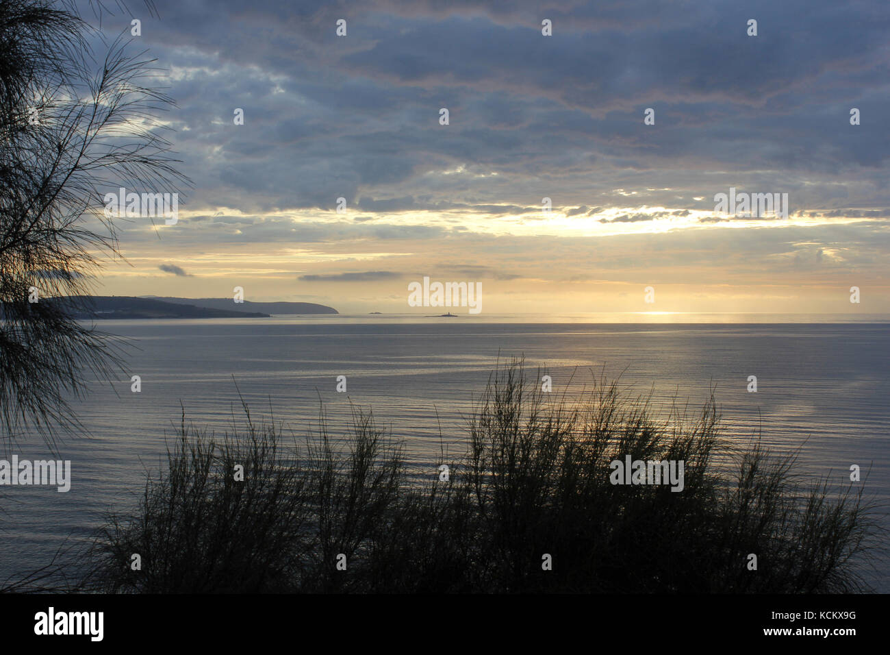 Storm Bay in early morning, the entrance to the Derwent River, Hobart ...