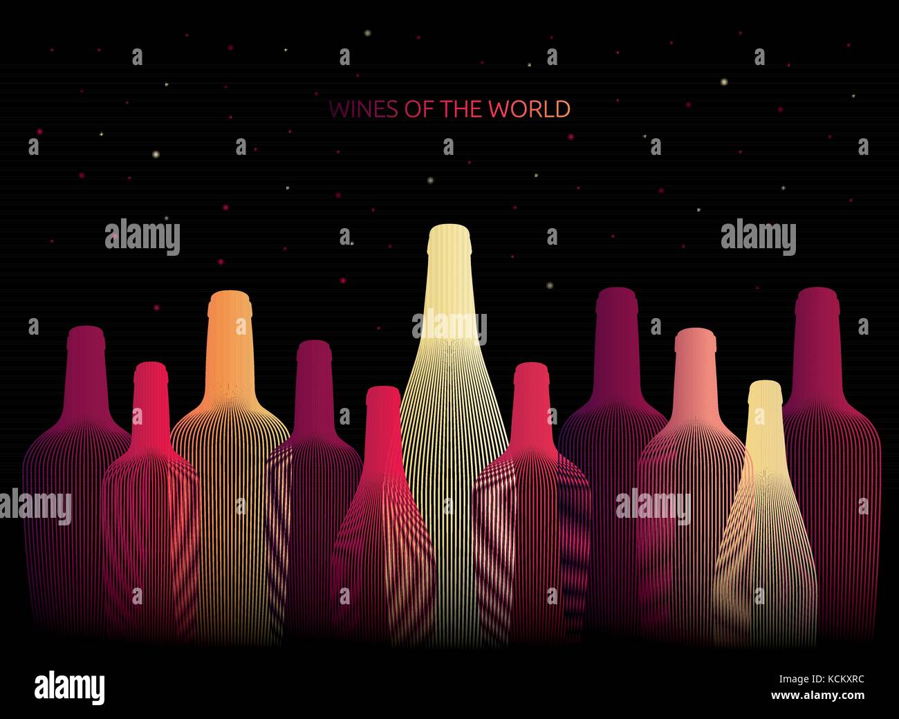 Background illustration of drink bottles. For decoration, wallpapers ...