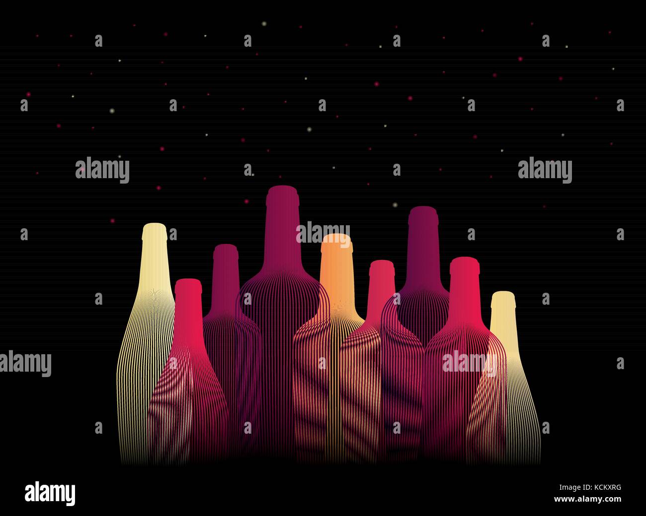 Background illustration of drink bottles. For decoration, wallpapers ...