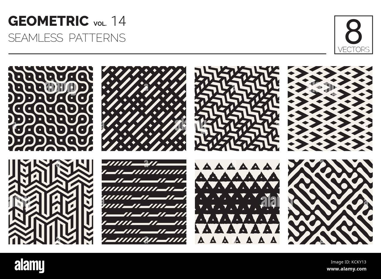 Vintage set vector patterns Cut Out Stock Images & Pictures - Alamy