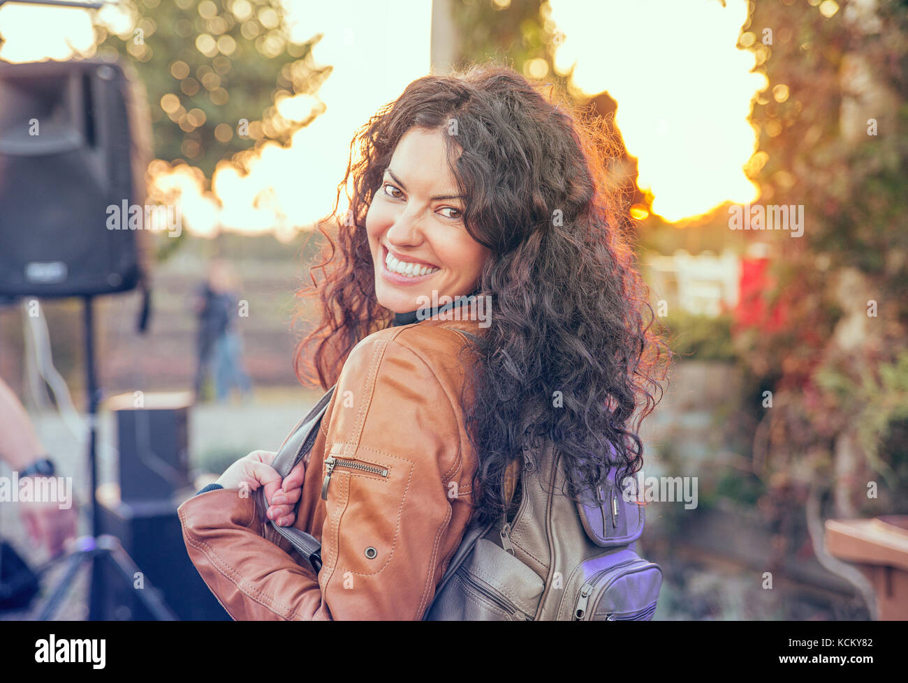 Portrait of a happy beautiful woman smiling Stock Photo - Alamy