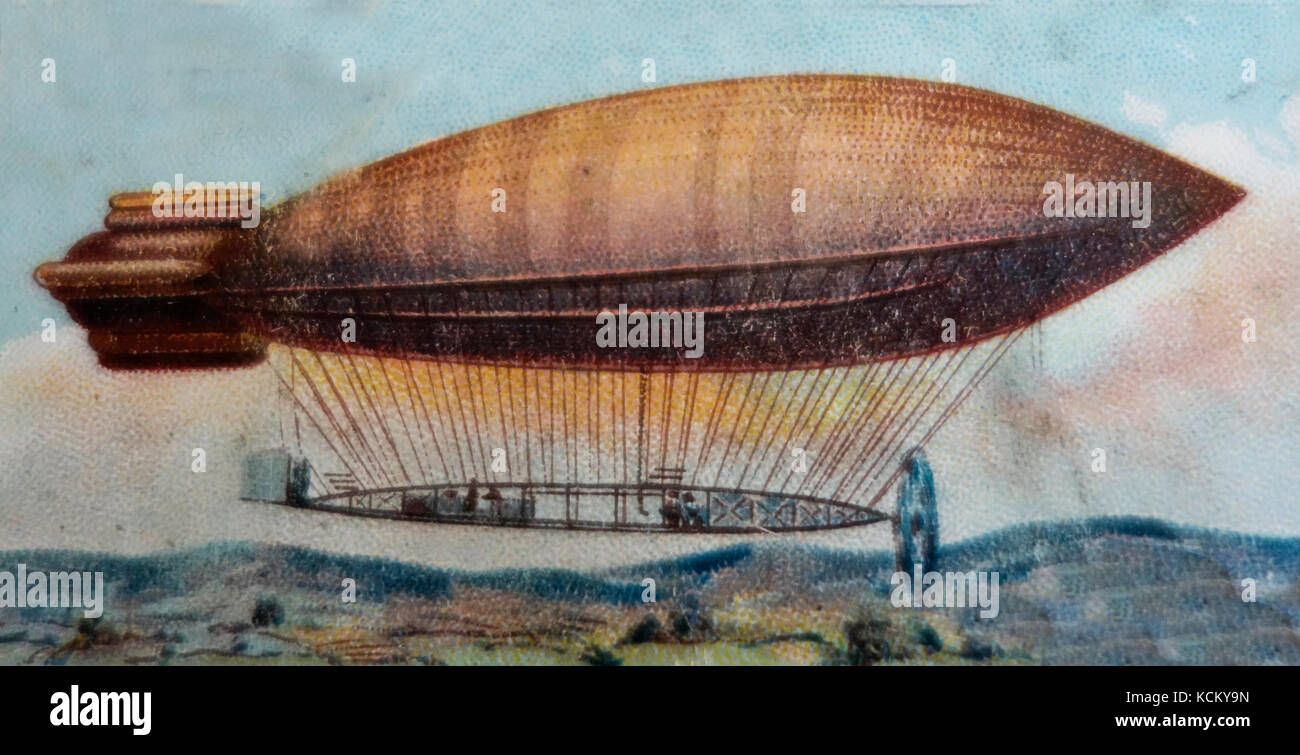 A vintage illustration of a antique flying machine Stock Photo - Alamy