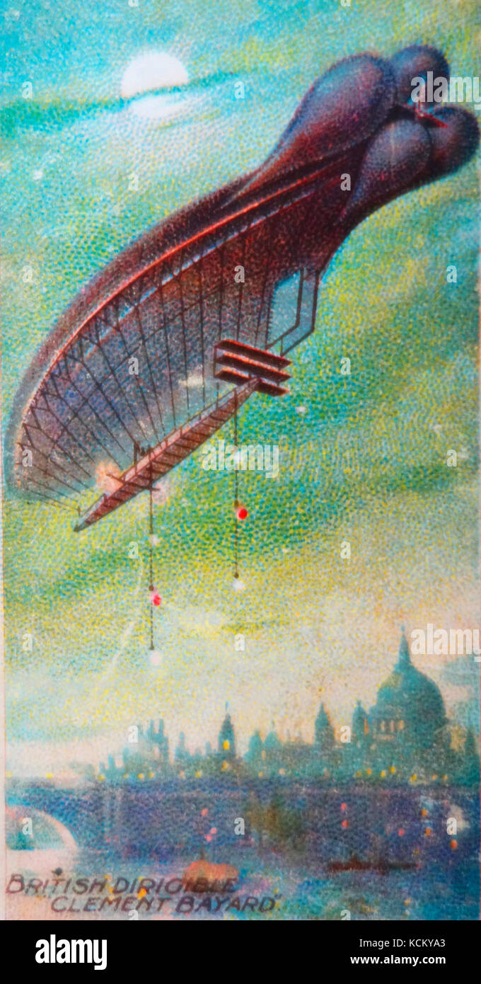 A vintage illustration of a antique flying machine Stock Photo - Alamy