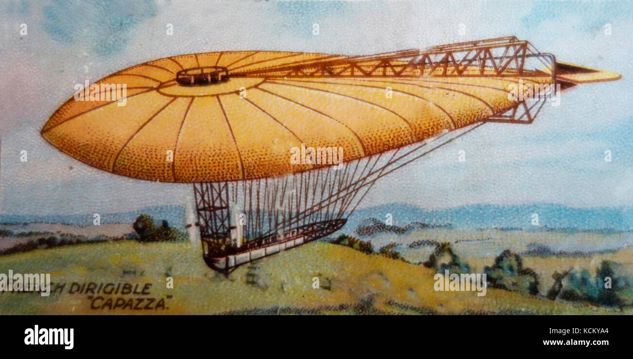 A vintage illustration of a antique flying machine Stock Photo - Alamy