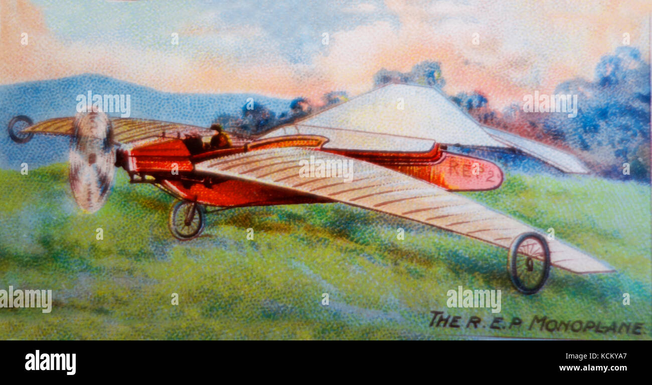 A vintage illustration of a antique flying machine Stock Photo - Alamy