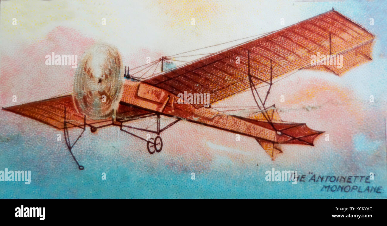 A vintage illustration of a antique flying machine Stock Photo - Alamy