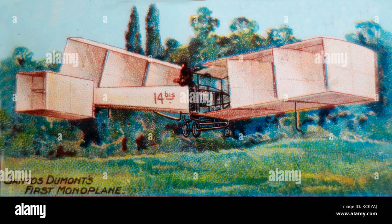 A vintage illustration of a antique flying machine Stock Photo - Alamy