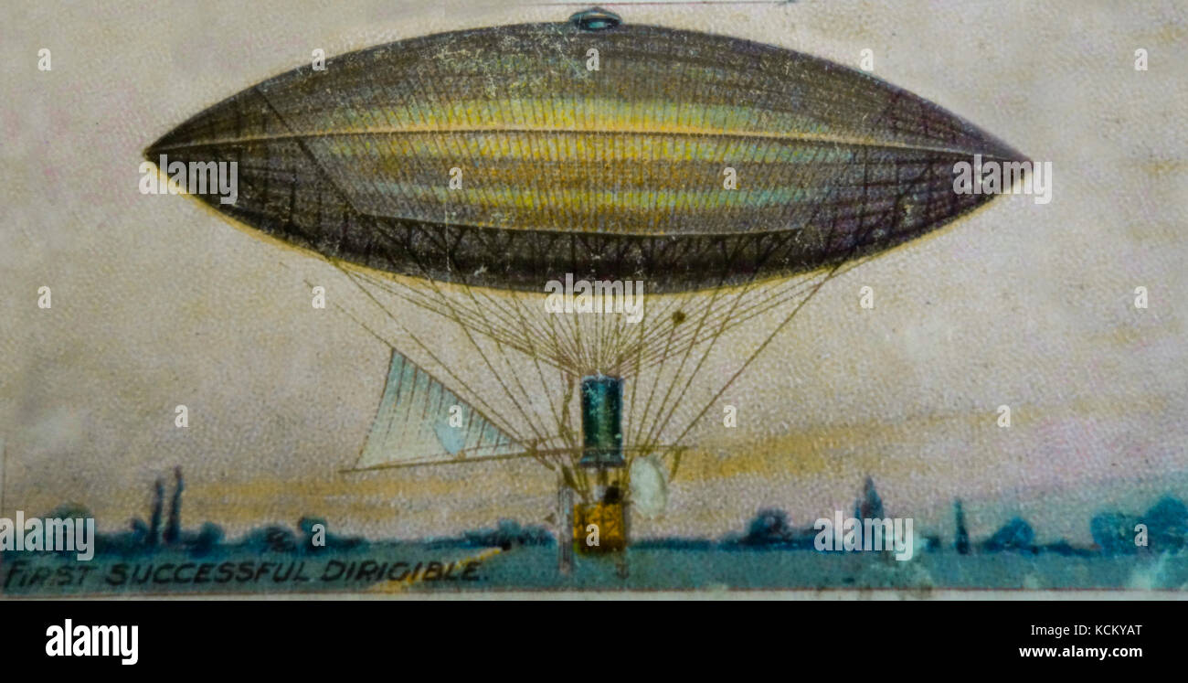 A vintage illustration of a antique flying machine Stock Photo - Alamy