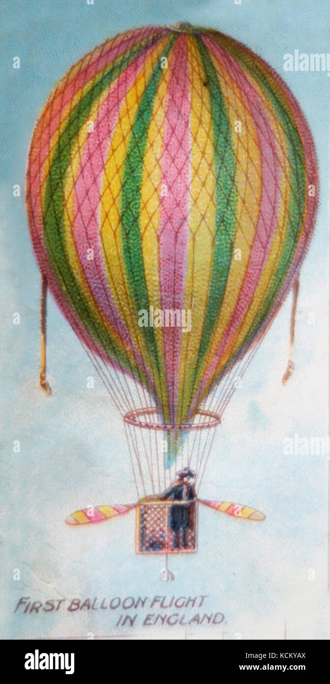 A vintage illustration of a antique flying machine Stock Photo - Alamy