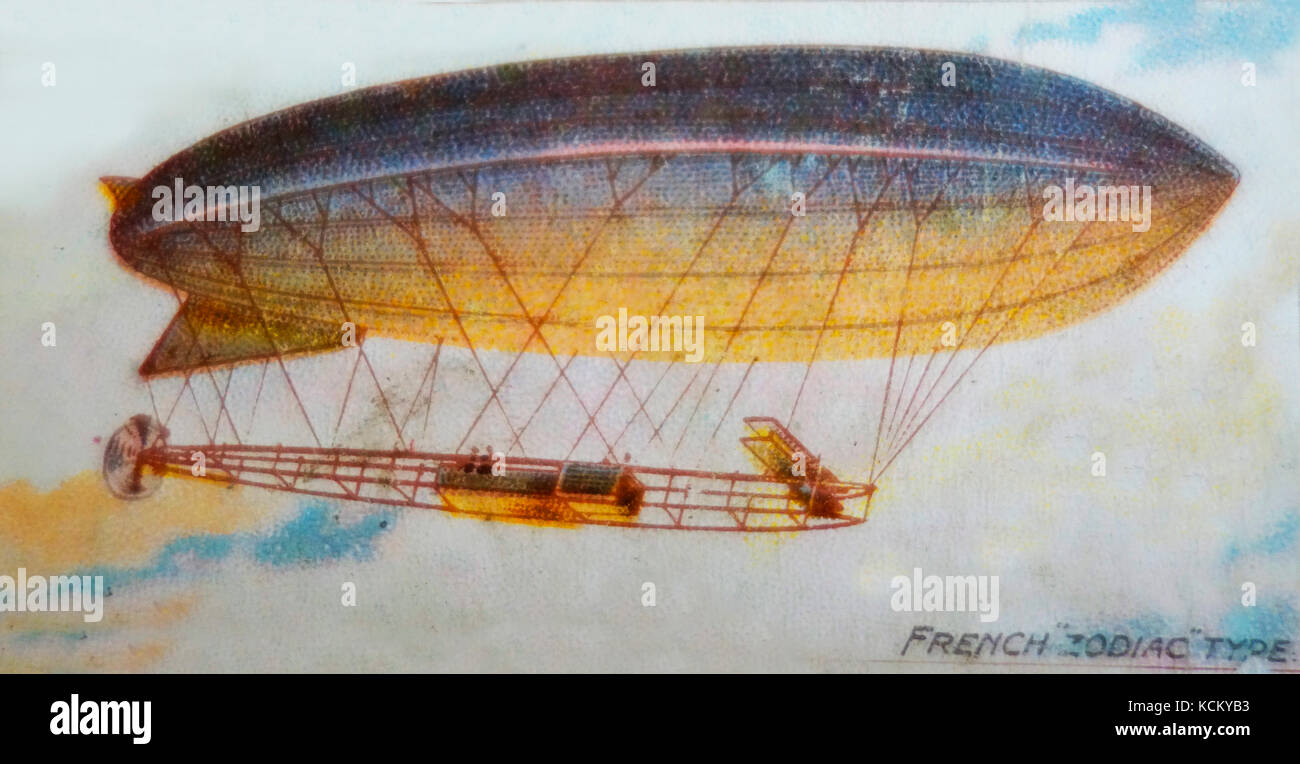 A vintage illustration of a antique flying machine Stock Photo - Alamy