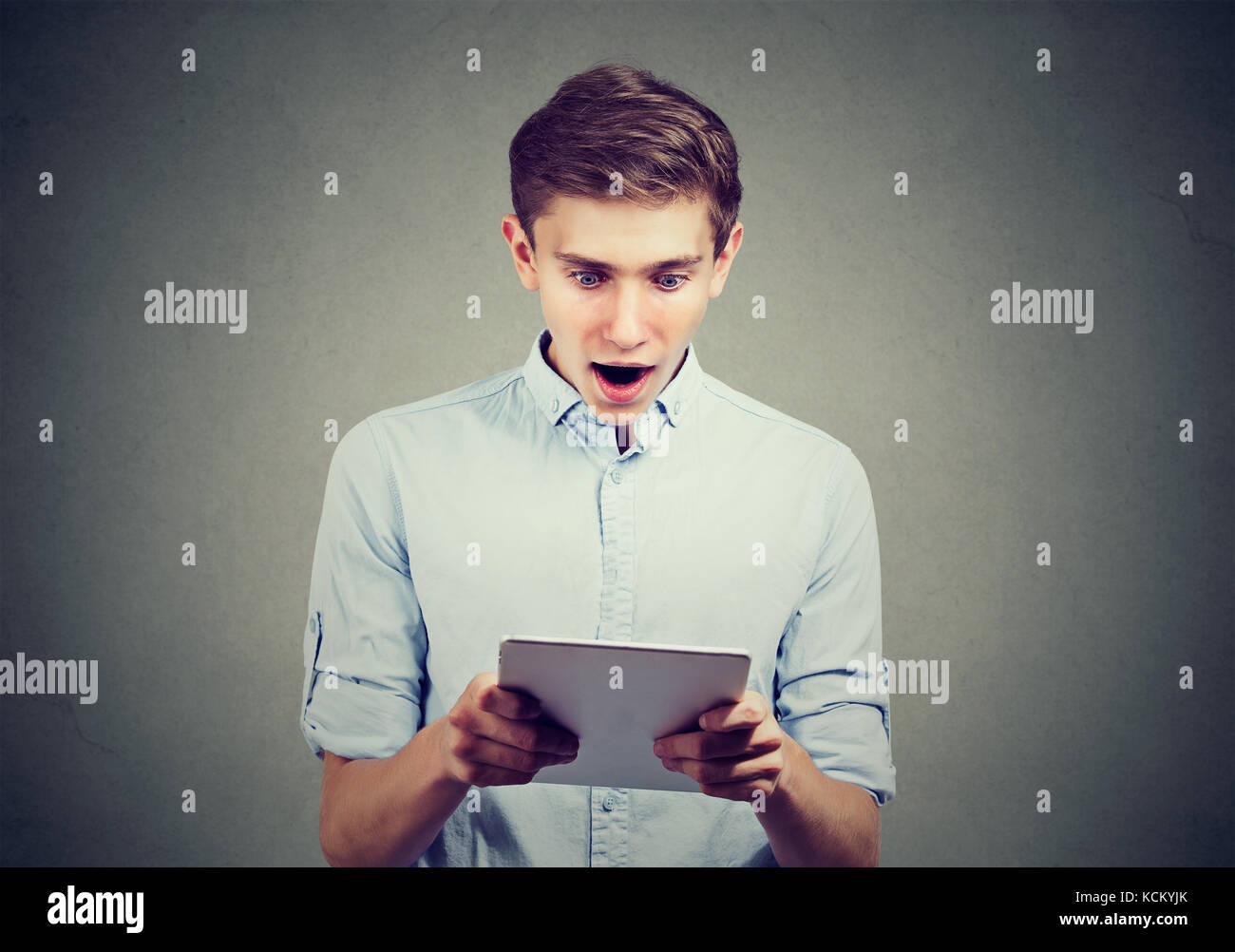 Surprised Person With Computer High Resolution Stock Photography and ...