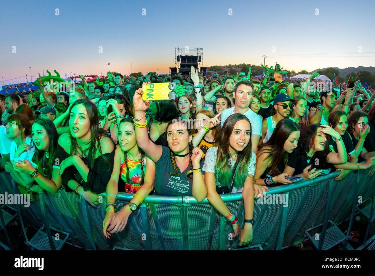 BENICASSIM, SPAIN - JUL 17: The crowd in a concert at FIB Festival on ...