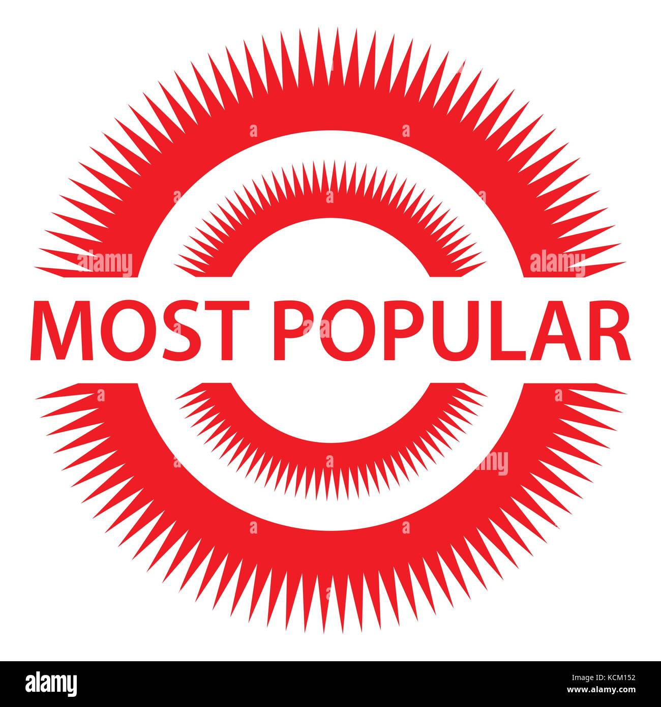 A red most popular flash over a white background Stock Vector Image ...