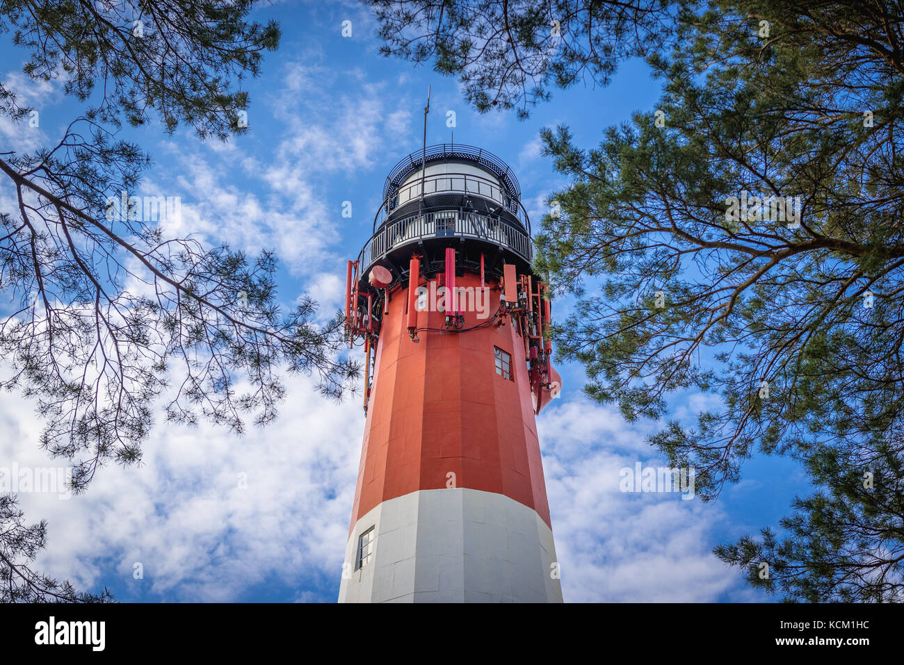 Stilo Lighthouse in Osetnik village in Pomeranian Voivodeship of Poland ...