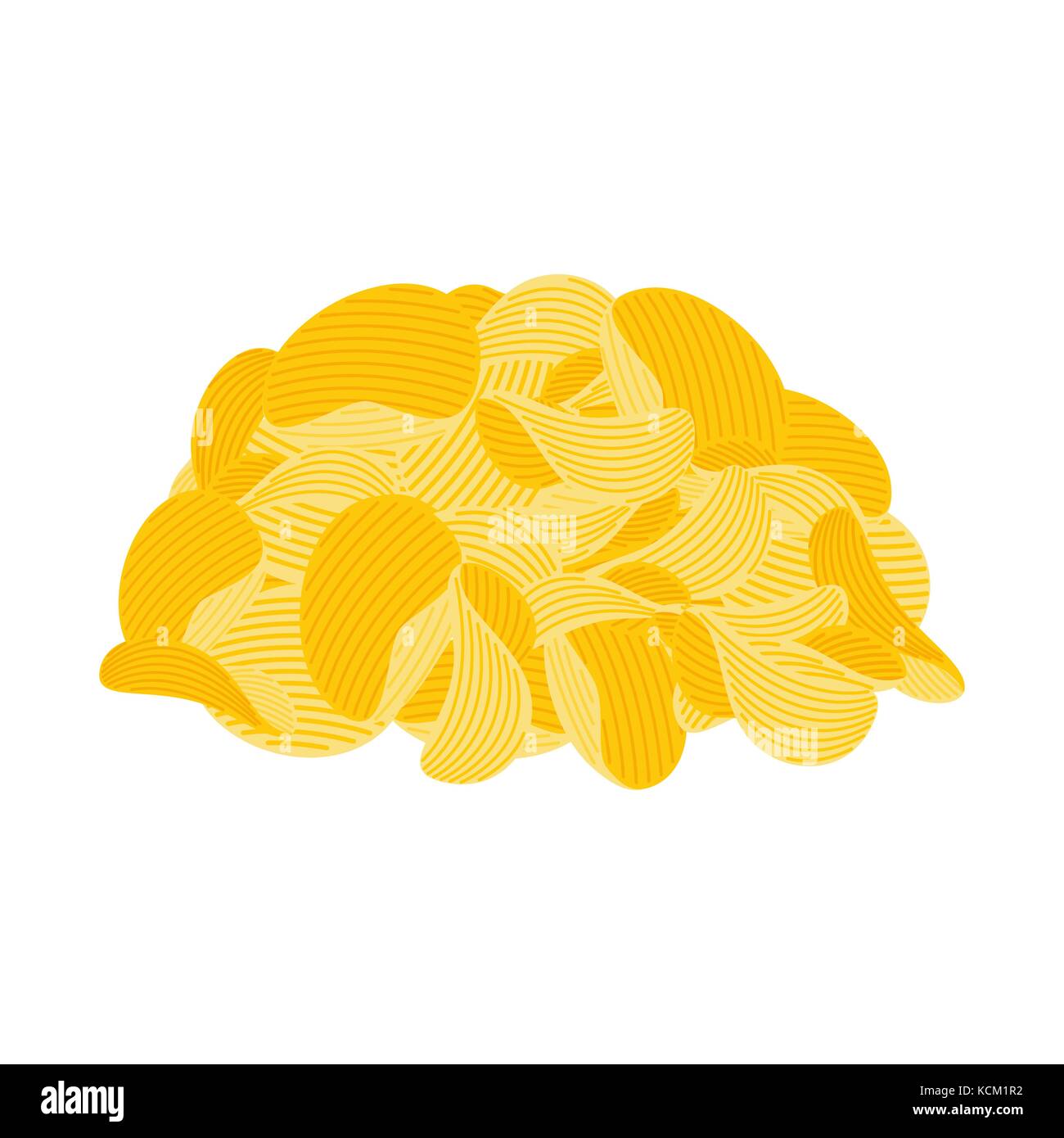 Crunchy fried potato potatoes cutout food Stock Vector Images - Alamy