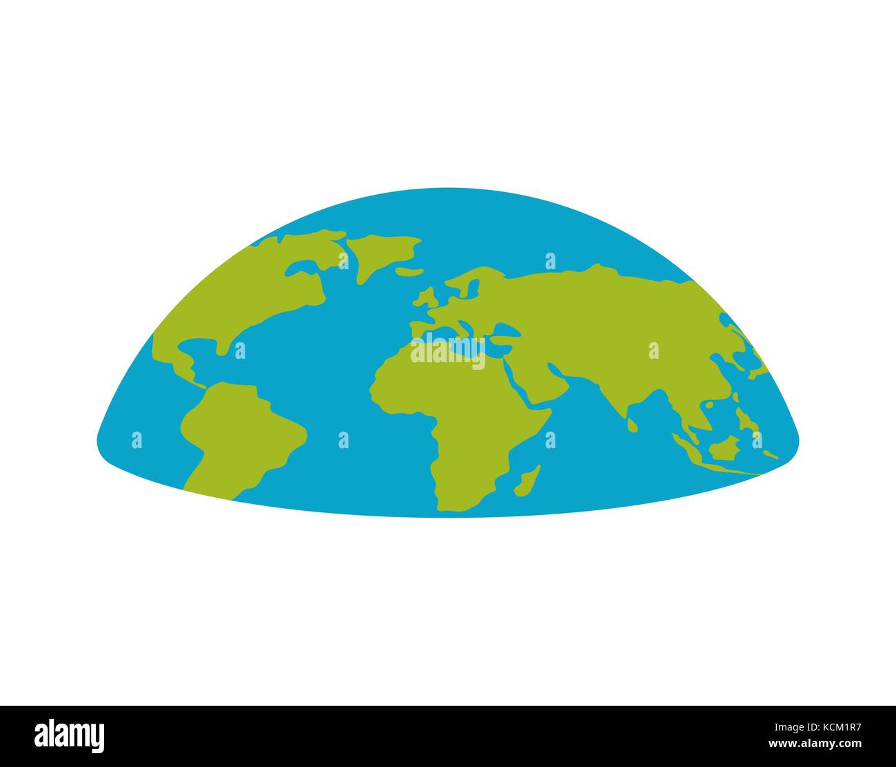 flat earth planet semicircle. Universe Vector illustration Stock Vector ...