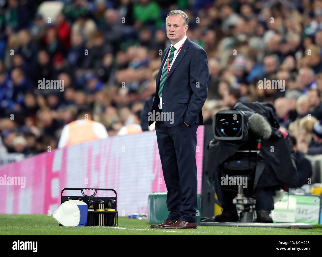 Northern Ireland manager Michael O'Neill during the 2018 FIFA World Cup ...