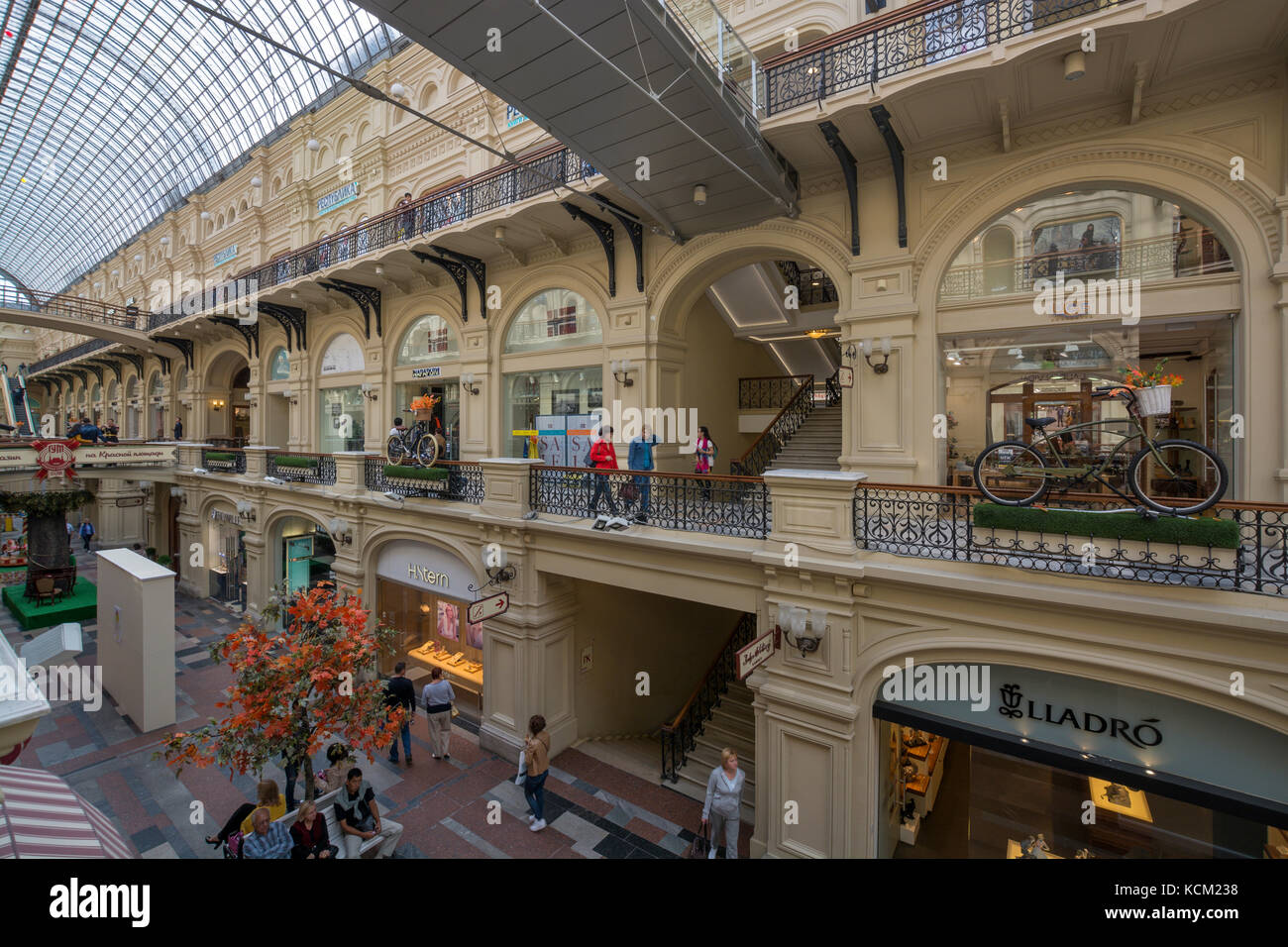 Interior view of The GUM shopping mall in Moscow,Russia Stock Photo - Alamy