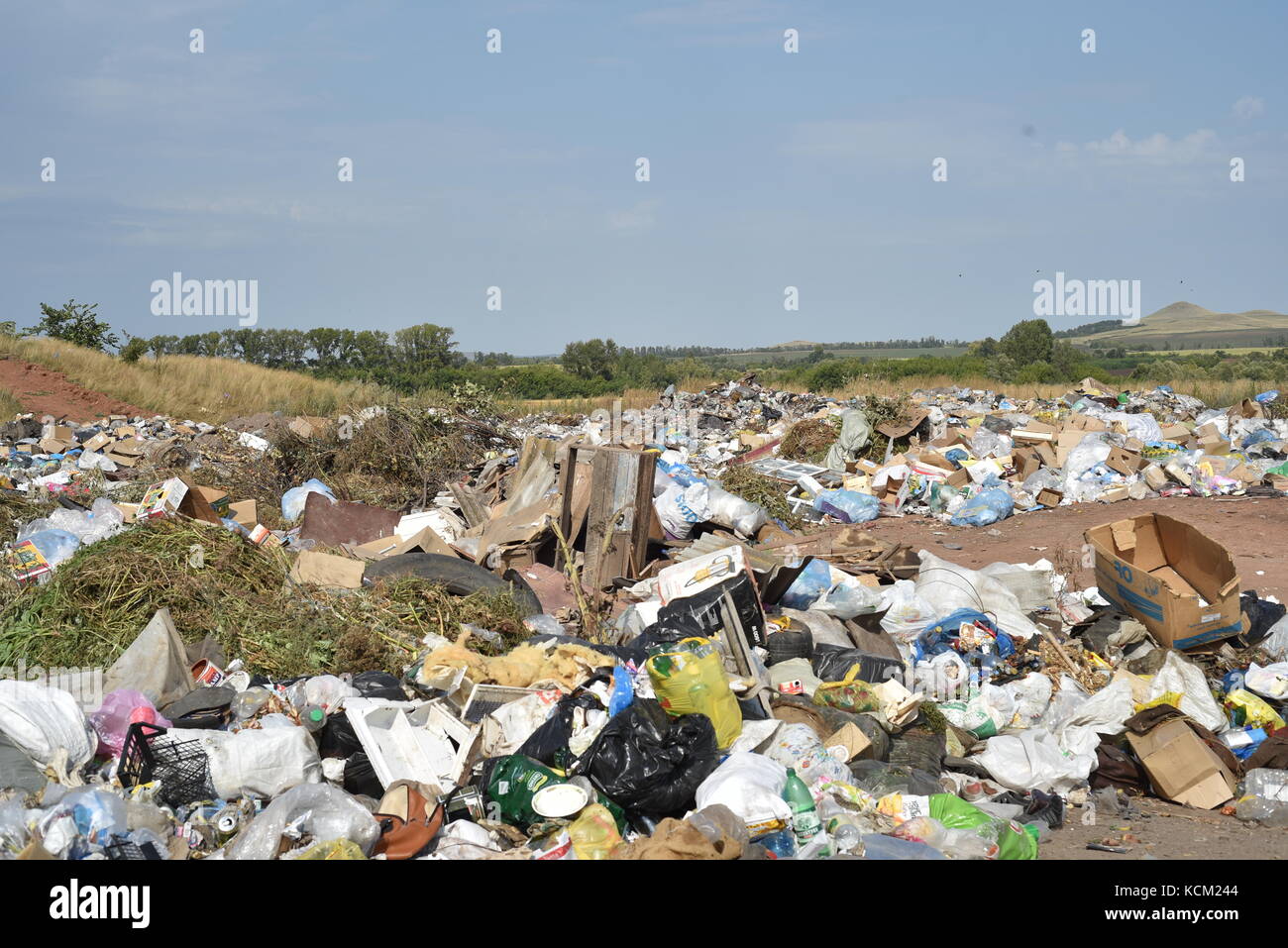 Typical rubbish landfill site considered to be the best way of ...