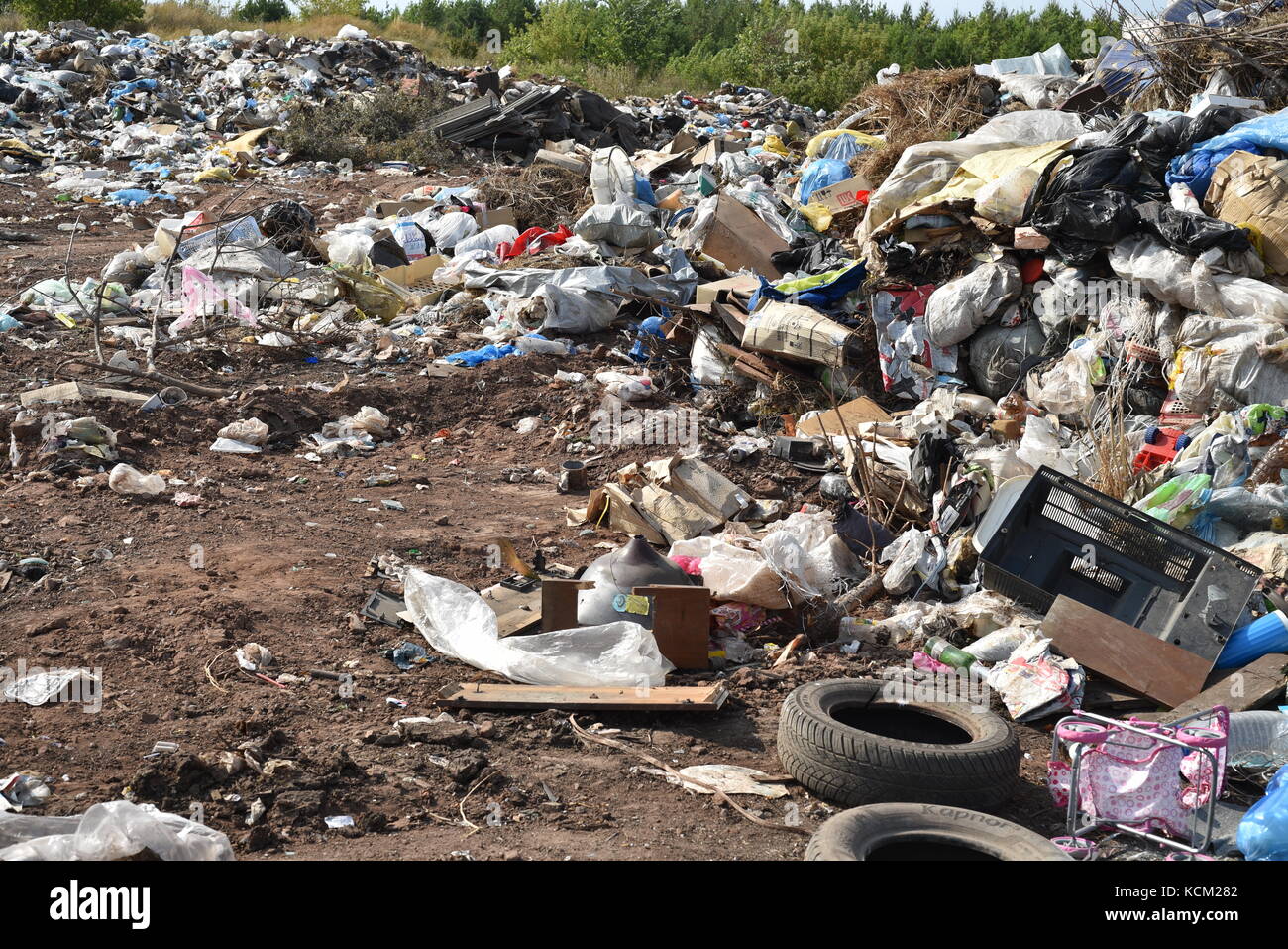 Typical rubbish landfill site considered to be the best way of ...