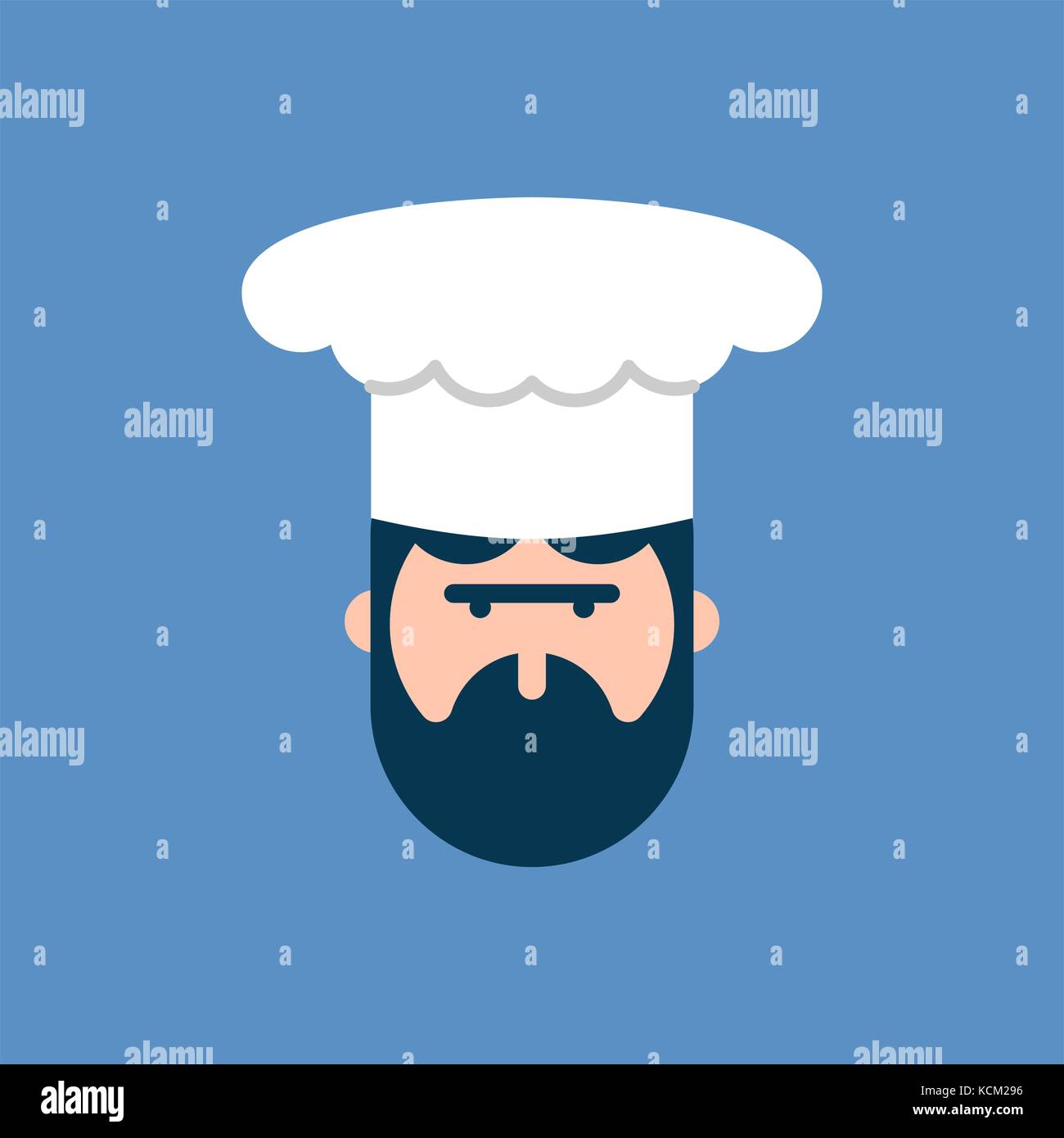 Chef face logo. Cook in cap symbol. Vector illustration Stock Vector ...