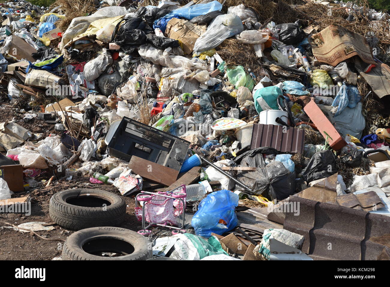 Typical rubbish landfill site considered to be the best way of ...