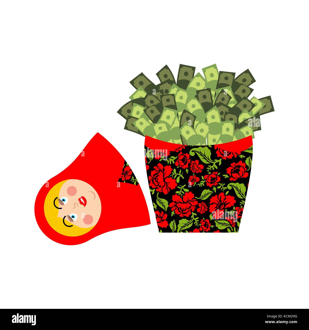 Money paper doll Stock Vector Images - Alamy
