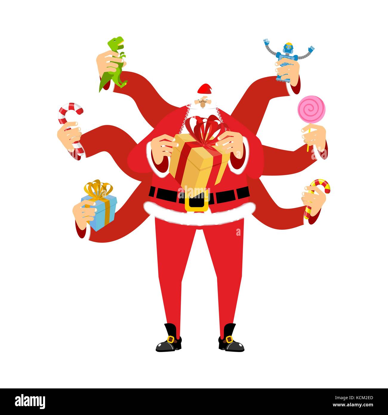 Caucasian santa claus Stock Vector Images - Alamy
