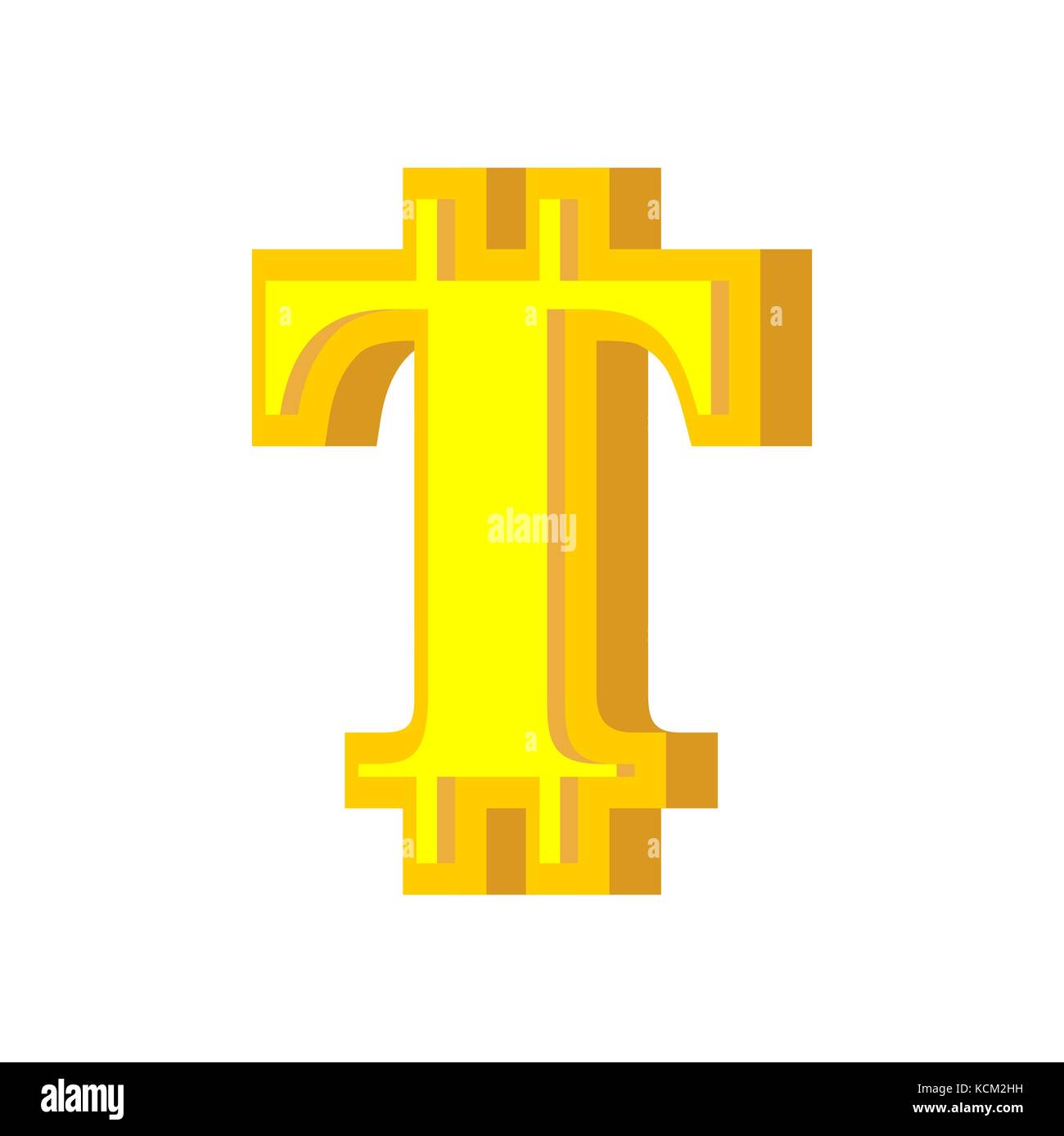 Gold metal t Stock Vector Images - Alamy