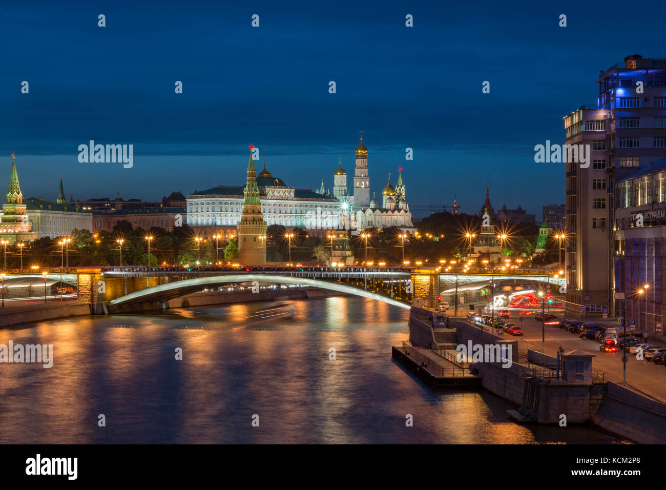 The Kremlin Complex at night in Moscow,Russia Stock Photo - Alamy