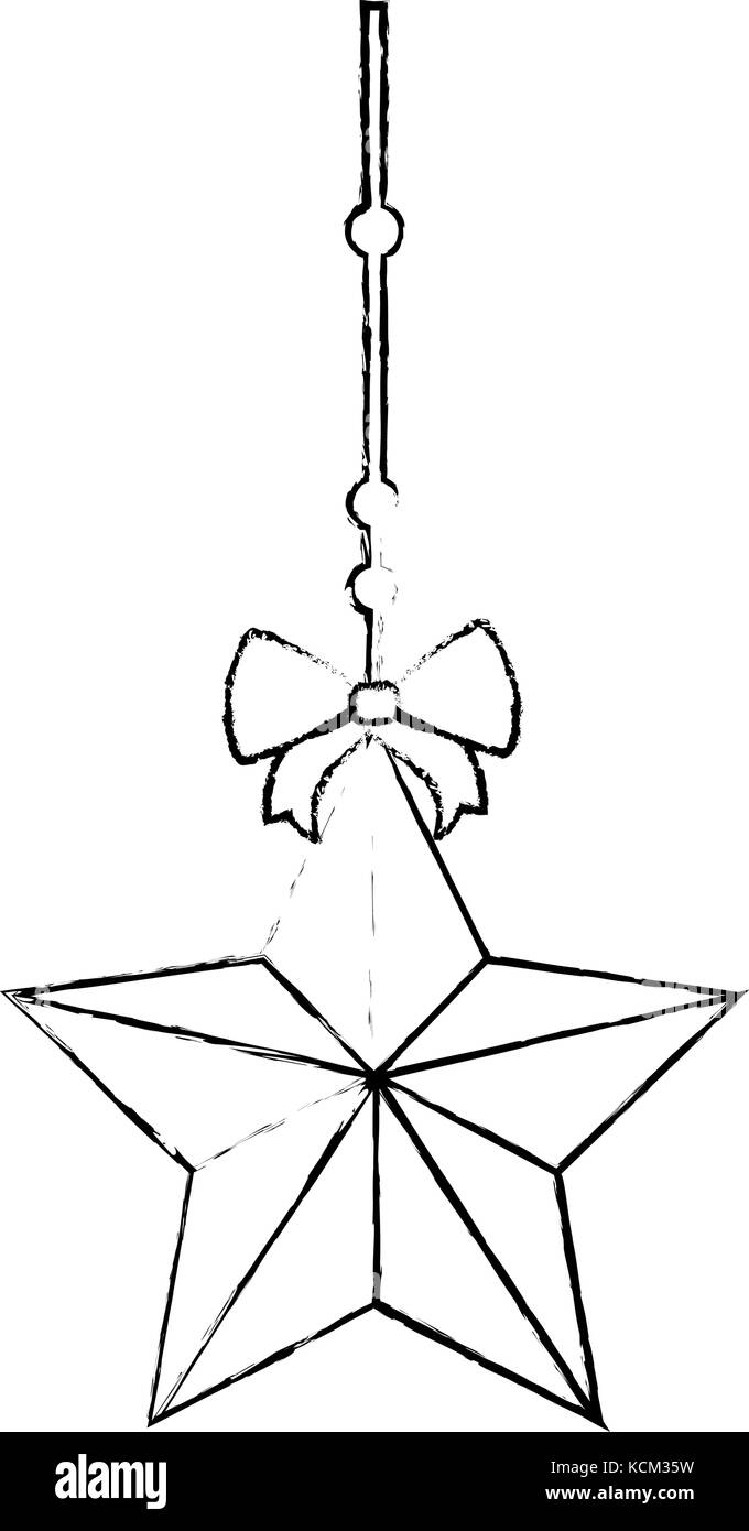 decorative star with bow hanging Stock Vector Image & Art - Alamy