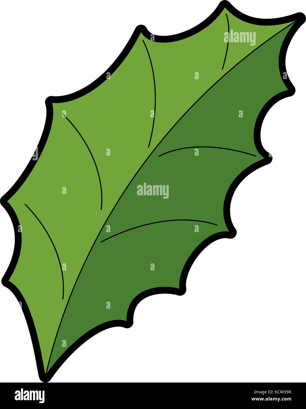 leaf christmas decoration icon Stock Vector Image & Art - Alamy