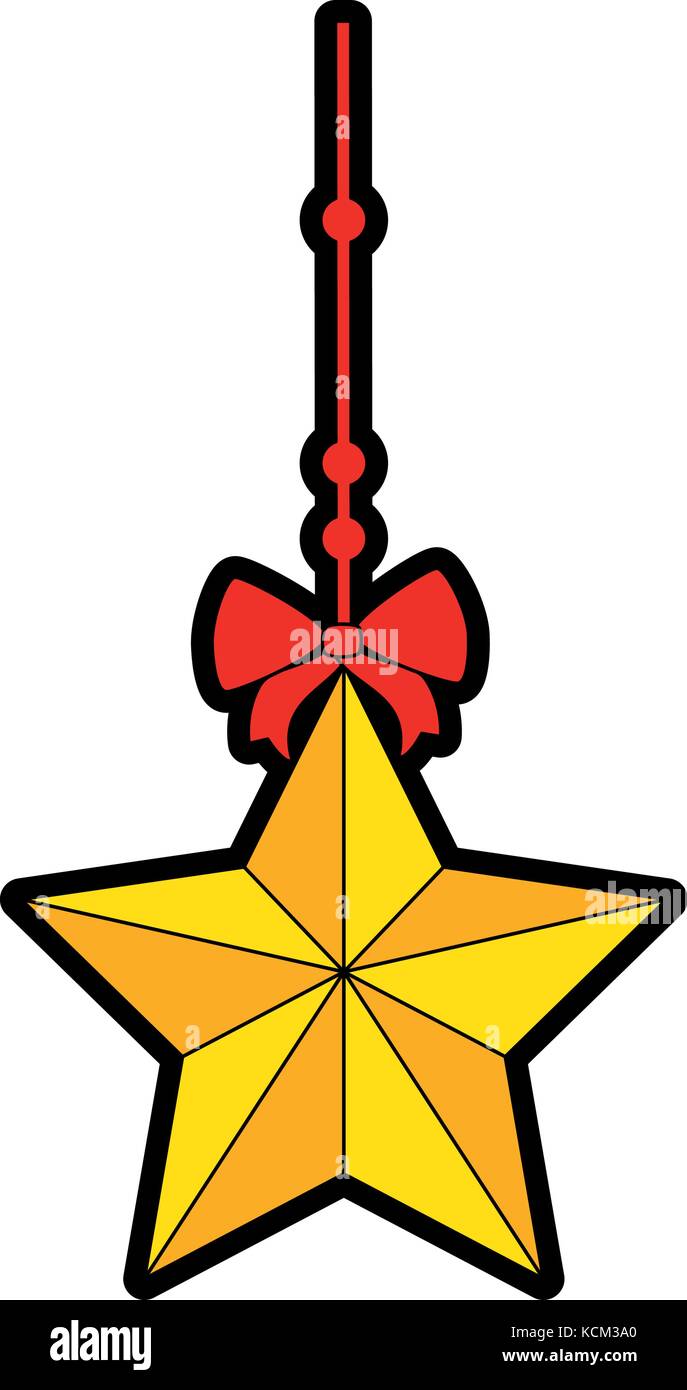 decorative star with bow hanging Stock Vector Image & Art - Alamy