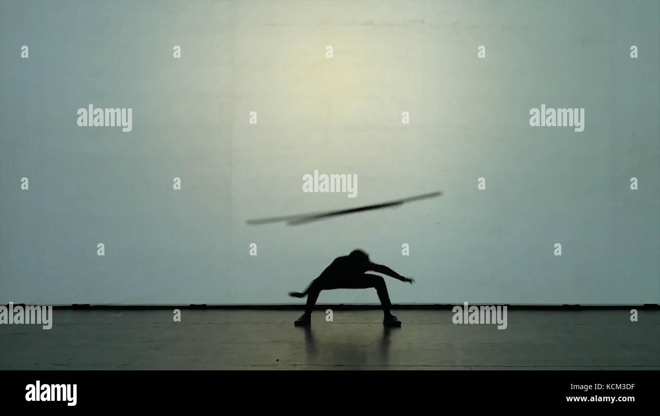 Dance of shadows. Dancers dancing on the stage. Dancers silhouettes ...