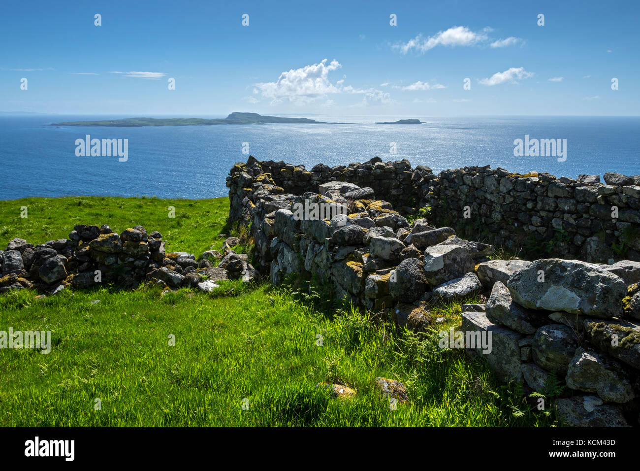 The Isle of Muck from the abandoned village of Grulin, on the Isle of ...
