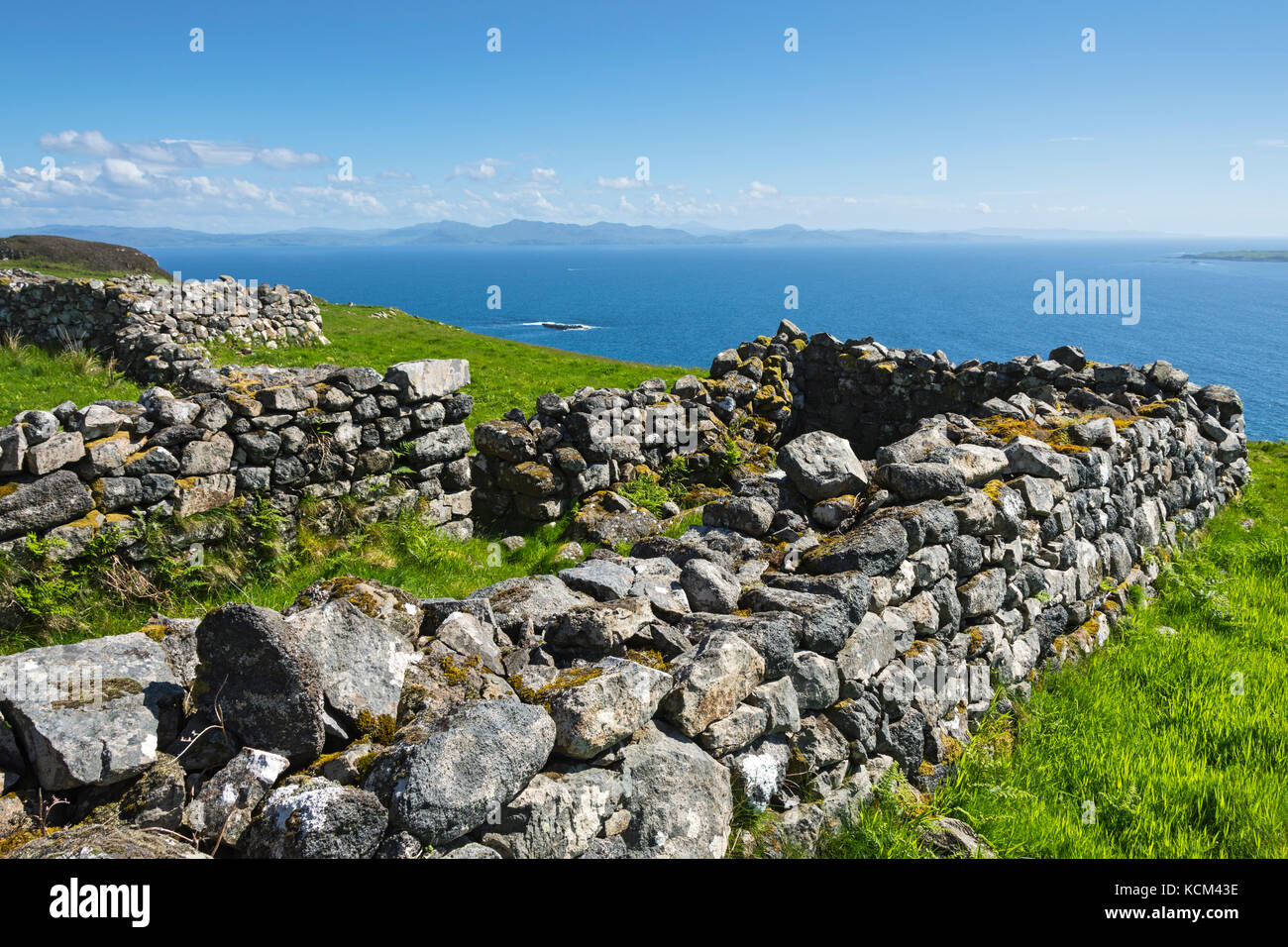 The Scottish mainland from the abandoned village of Grulin, on the Isle ...