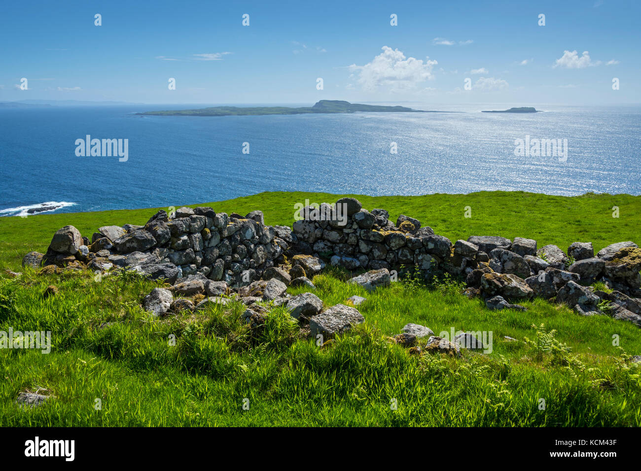The Isle of Muck from the abandoned village of Grulin, on the Isle of ...