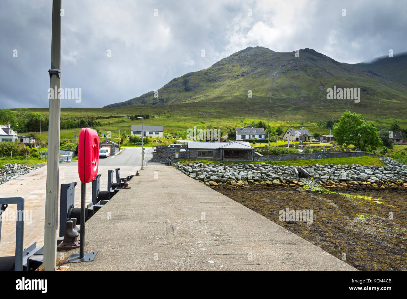 The peak of Glamaig from the Raasay ferry terminal at Sconser, Isle of ...