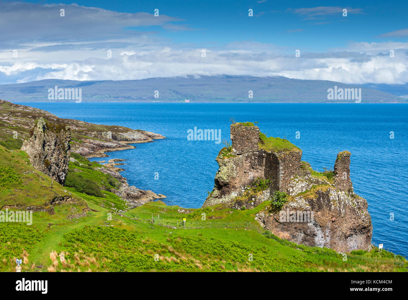 The Applecross hills on the Scottish mainland across the Inner Sound ...