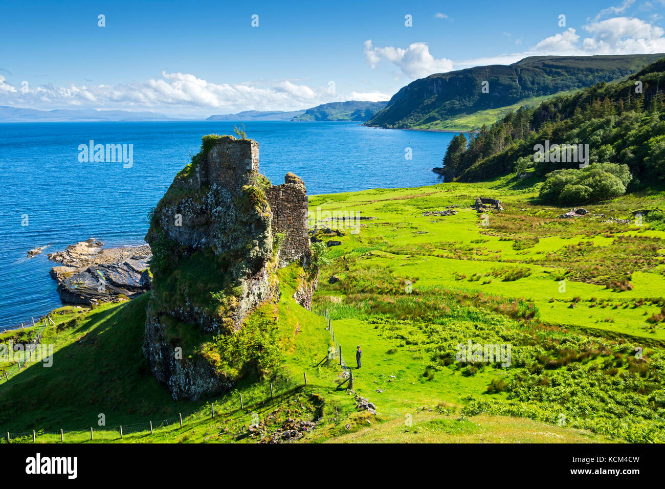 The east coast of Raasay from Brochel Castle on the Isle of Raasay ...
