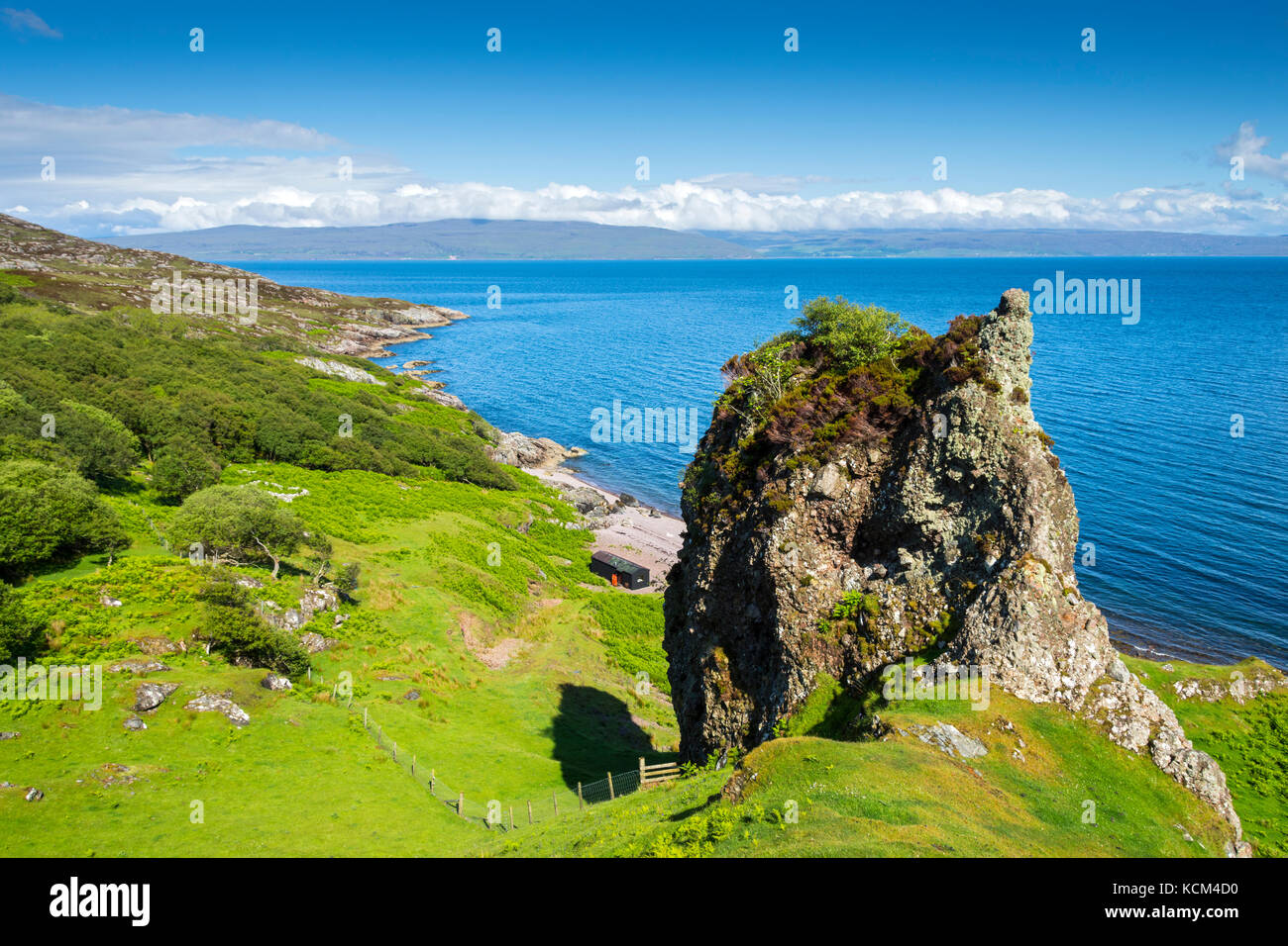 The Applecross hills on the Scottish mainland across the Inner Sound ...